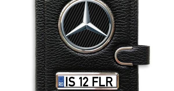 Portofel cu compartiment pentru bani cu clema Mercedes