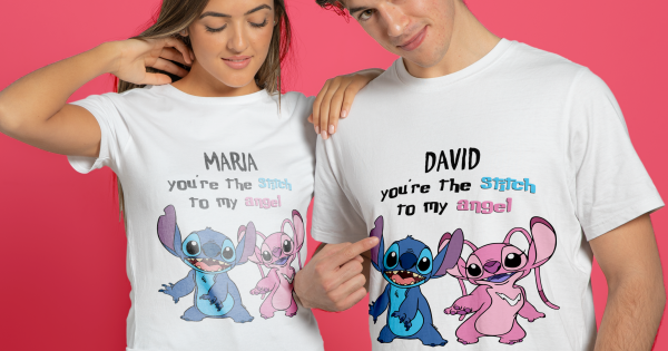 Set Tricouri Personalizate - Stitch x Angel