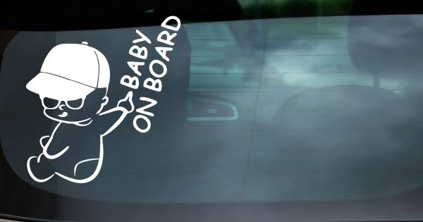 Sticker boss baby on board
