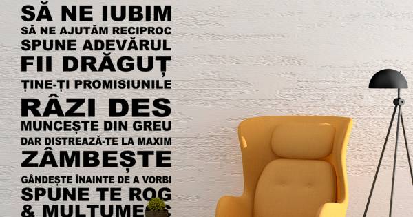 Sticker Perete reguli in viata